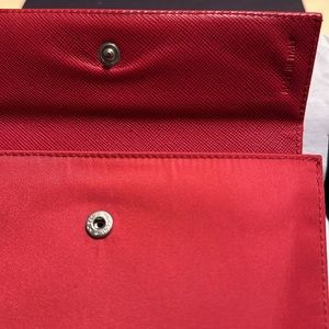 Prada | Bags | Prada Wallet In Red Color With Box And Card | Poshmark